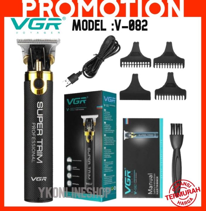 ~Dari KL~Set Mesin Cukur & Pemangkas R Original VGR V082 Zero Adjustable Professional Chargeable ...