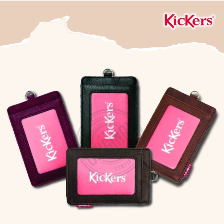 KIC-88068 Kickers Original Leather ID T&G Credit Card Holder Name Tag ...