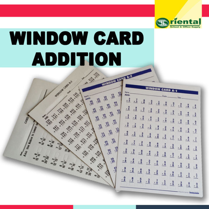 WINDOW CARD ADDITION-SCHOOL SUPPLIES | Lazada PH