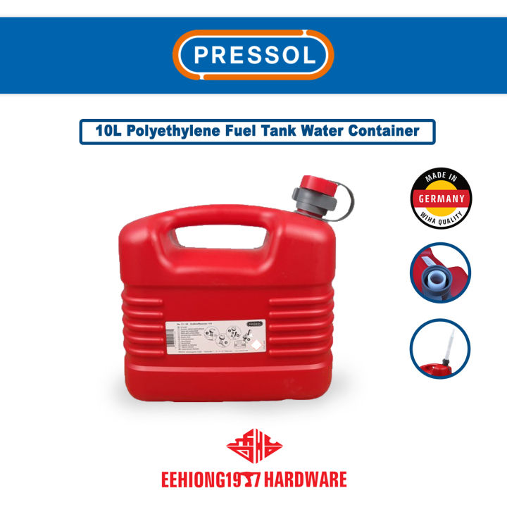 EEHIONG1977 PRESSOL 10L Polyethylene Fuel Tank Water Container MADE IN ...