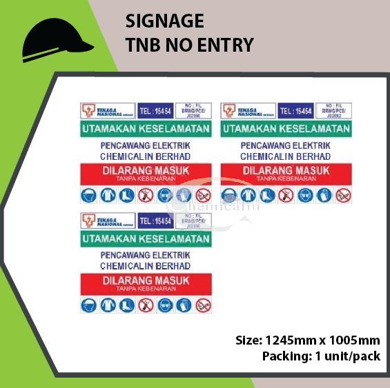 SIGNAGE TNB NO ENTRY | Lazada