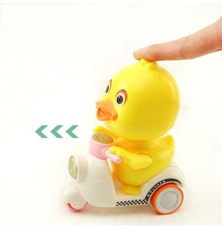 IDECO Children Hot Toy Cute Duck Press Car Cute Duck Cartoon Car Pull ...