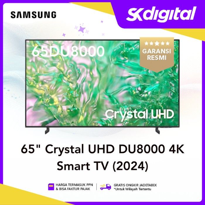 TV Samsung 65DU8000 Smart TV Crystal Uhd 4K 65 Inch UA65DU8000KXXD | Lazada Indonesia