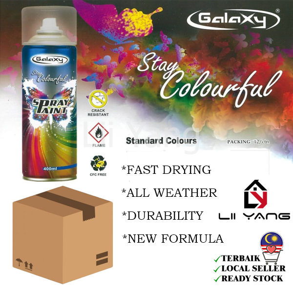 Spray Paint 400ml Galaxy Nietz Spray Paint Cat Can Tin Sembur Cat Spray ...