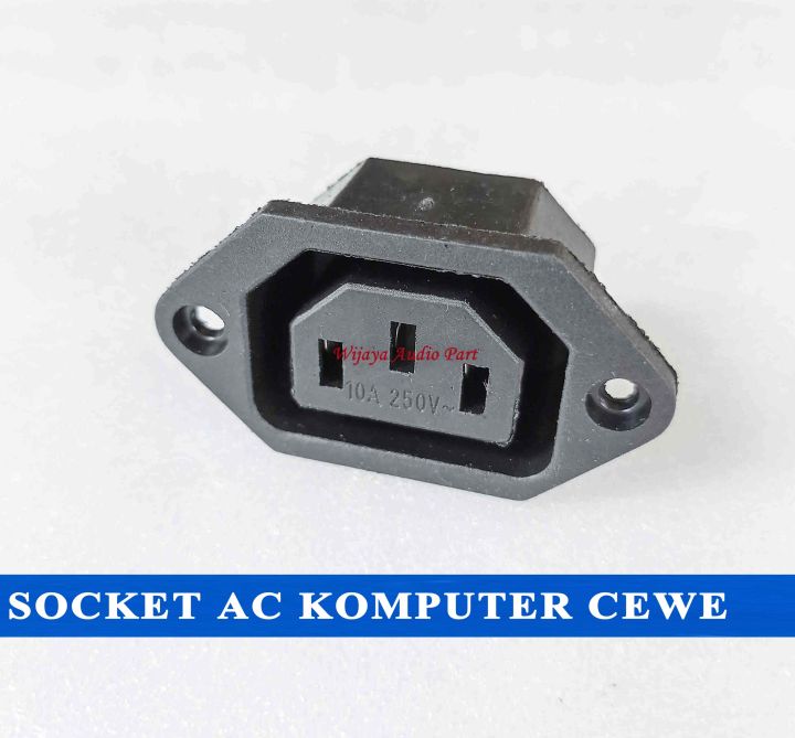 1 BUAH SOCKET AC SOKET AC KOMPUTER MODEL CEWE 10A 250V | Lazada Indonesia
