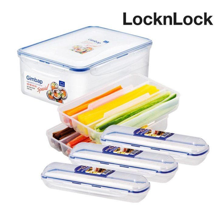 LocknLock Classic Airtight Kimbap Gimbap Ingredients Container Case Set ...
