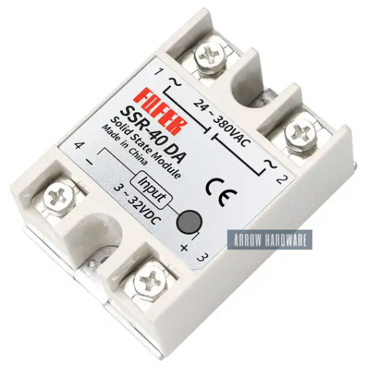 SSR-40DA 60DA 100DA Solid State Relay Single Phase Semi-Conductor Relay ...