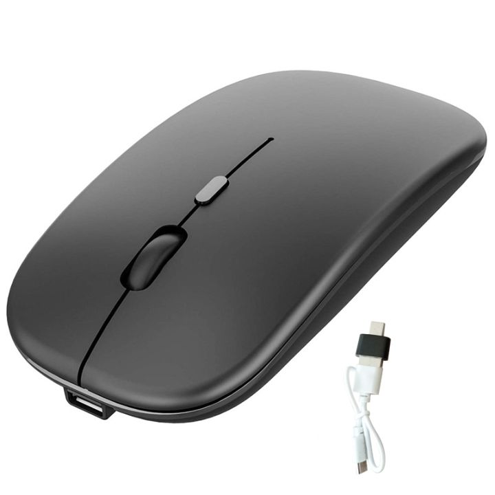 Wireless Mouse Rechargable,2.4G Ultra Silent Optical Mouse with USB and ...