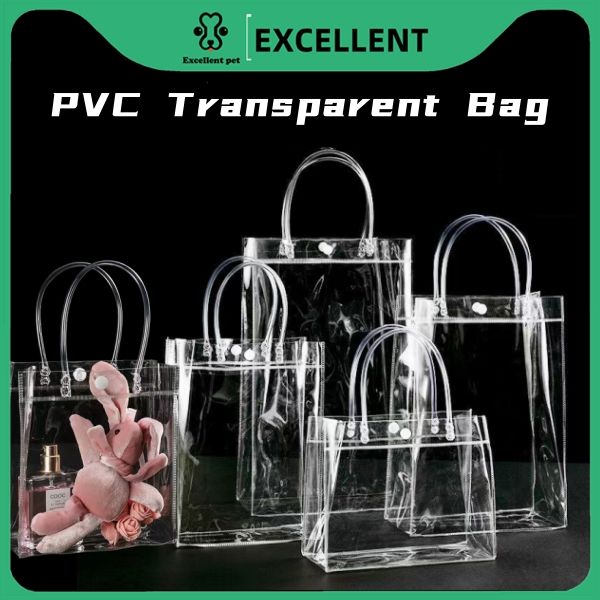 PVC Handle Bag Paper Bag Window paper bag Clear bag transparent bag Clear Tote Christmas Gift ...