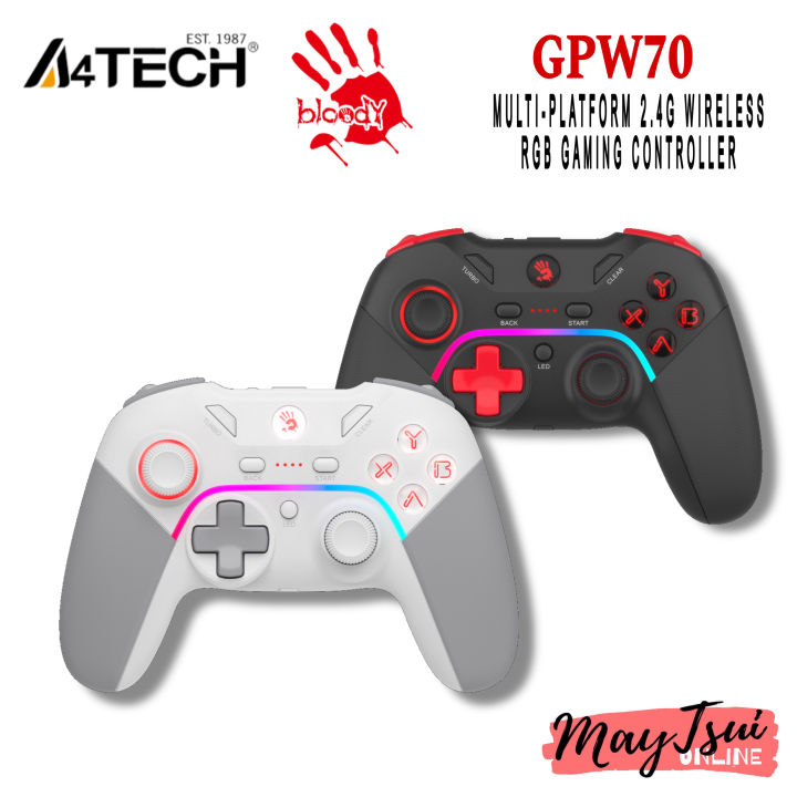 A4TECH BLOODY GPW70 Multi-Platform 2.4G Wireless RGB Gaming Controller ...