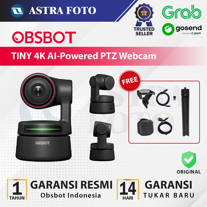 OBSBOT Tiny 4K AI-Powered PTZ 4K Webcam | Lazada Indonesia