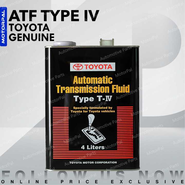 ORIGINAL GENUINE TOYOTA TYPE T-IV AUTO TRANSMISSION FLUID (ATF) (4L ...