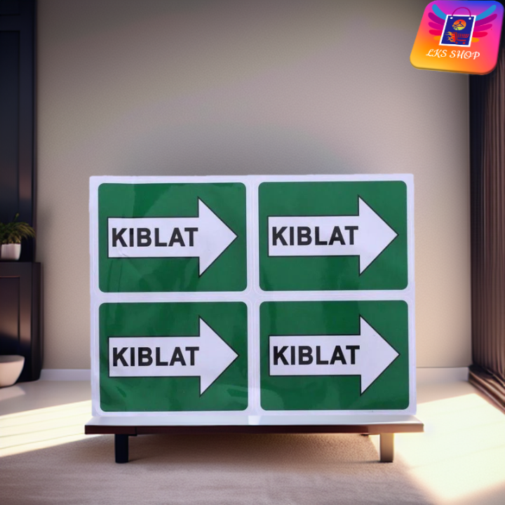 Arah Kiblat Sticker Pelekat Kiblat Sign Penunjuk Tanda Kiblat Islamic ...