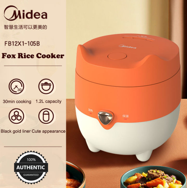 Midea Mini Rice Cooker 1.2L Small Cute Rice Cooker Household Rice ...
