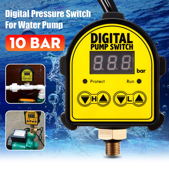 Pengatur Pompa Air Digital Automatic Pump Switch Pressure Controller ...