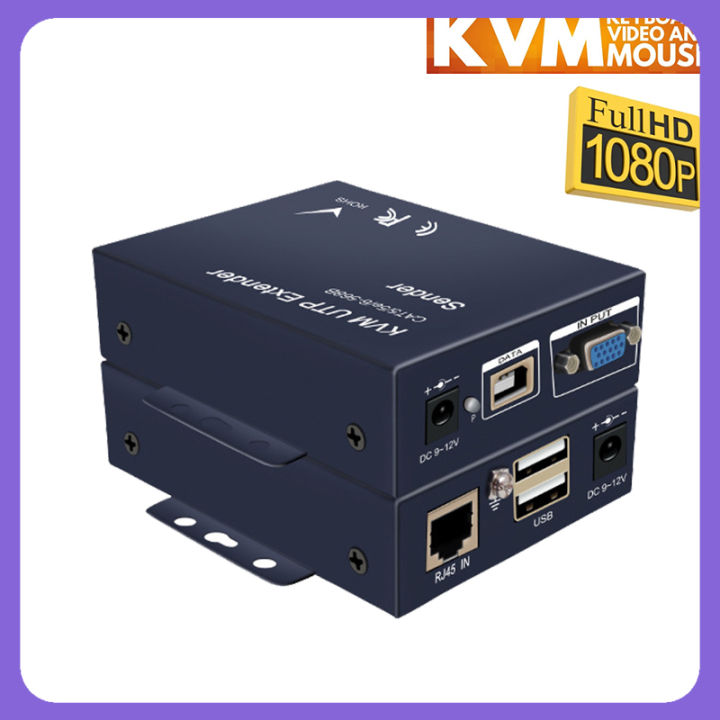 1080P USB VGA KVM Extender over Cat5e/6 Ethernet Cable to 100M/200M ...