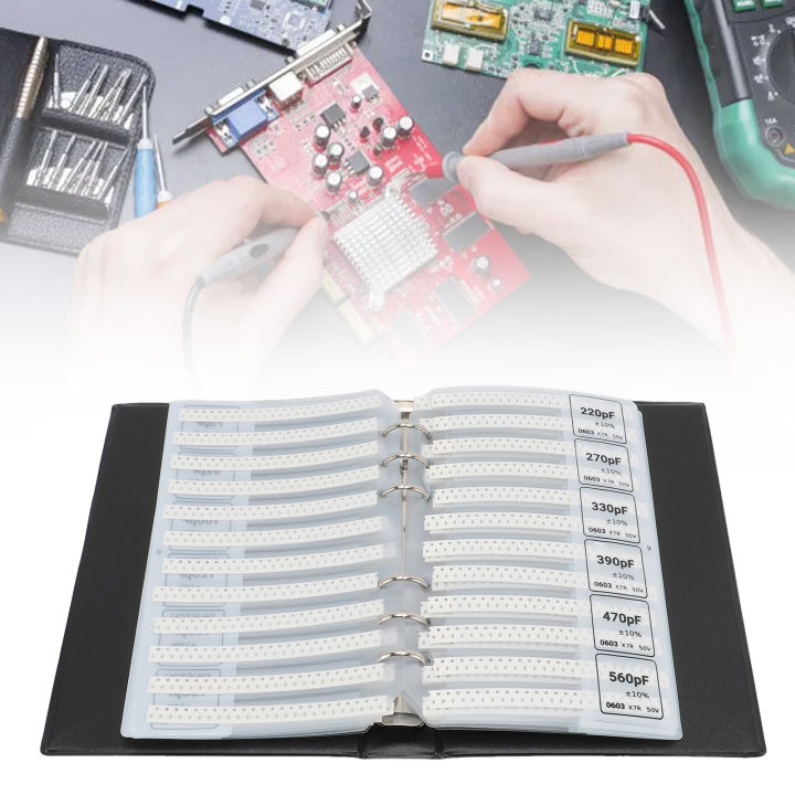 Capacitor Sample Book Kit Clear Identification Accurate 84 Values Side ...