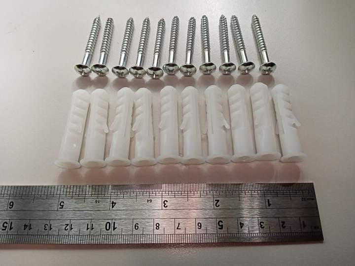 Screws with Tox set of 10pcs 45mm 1.50 inch in size pack for concrete ...