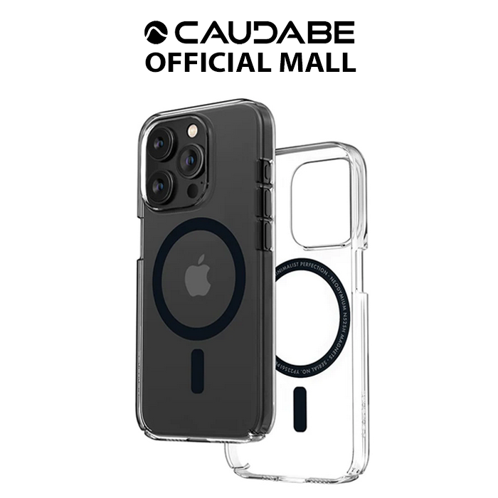 Caudabe Lucid Clear Phone Case (Crystal/Charcoal) for iPhone 15 Pro Max ...