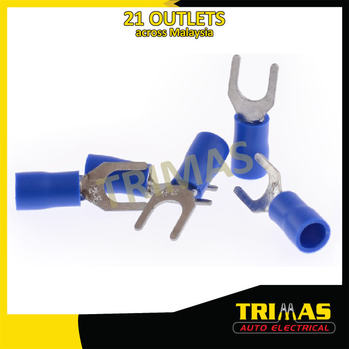 Insulated Spade Terminal Lug Y Lug Blue (10PCS) | Lazada