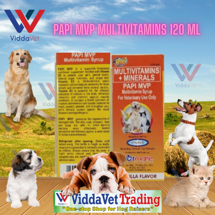 Papi MVP MultiVitamins + Minerals Syrup 120ml formulated for pets 120ml ...