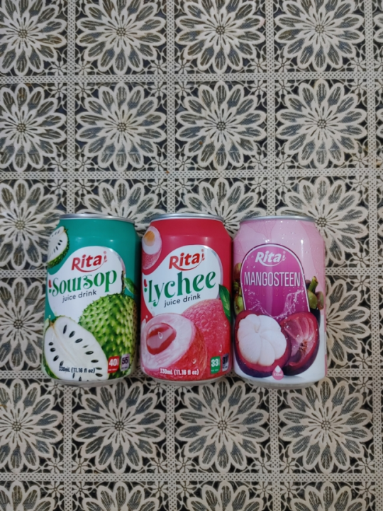 1PC RITA Juice Flavored Drinks Lychee/Mangosteen/Soursop 330ml | Lazada PH