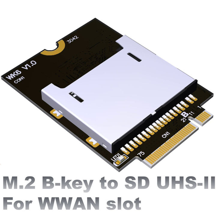 ADT-Link แล็ปท็อป M.2 B Key To SD 4.0 Converter Board รองรับ SD4.0 UHS-II Notebook WWAN 4G Slot ...