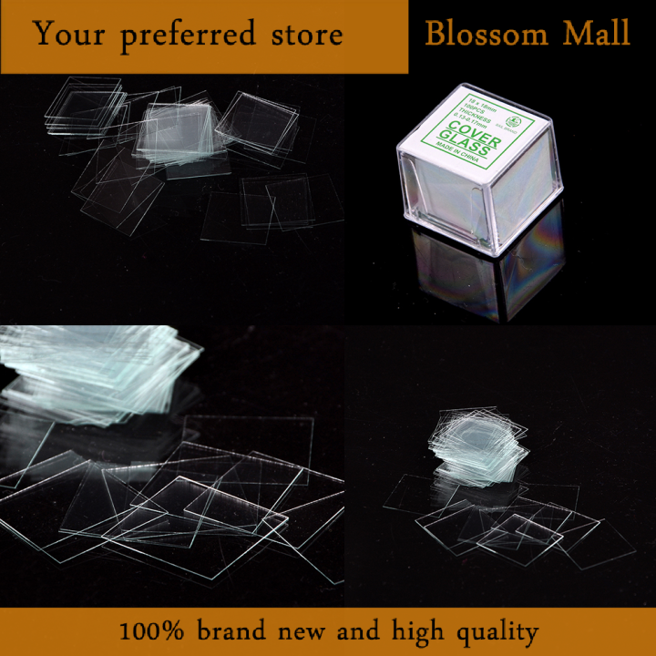 [Blossom] Uniko 100 pcs Glass Micro Cover Slips 18x18mm - Microscope ...