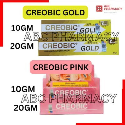 Creobic Clotrimazole (PINK) / Creobic Gold Terbinafine Cream (GOLD) 10g ...