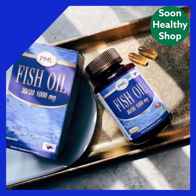 PML fish oil พีเอ็มแอล ฟิชออยล์ 30/20 1000 mg (60 เม็ด) อาหารเสริมนำ้ ...