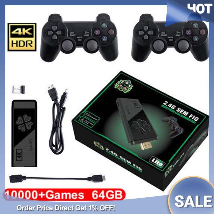 64G TV Classic Gaming Stick Lite 4K Được xây dựng trong 10.000+Trò chơi Vintage Console HDMI ...