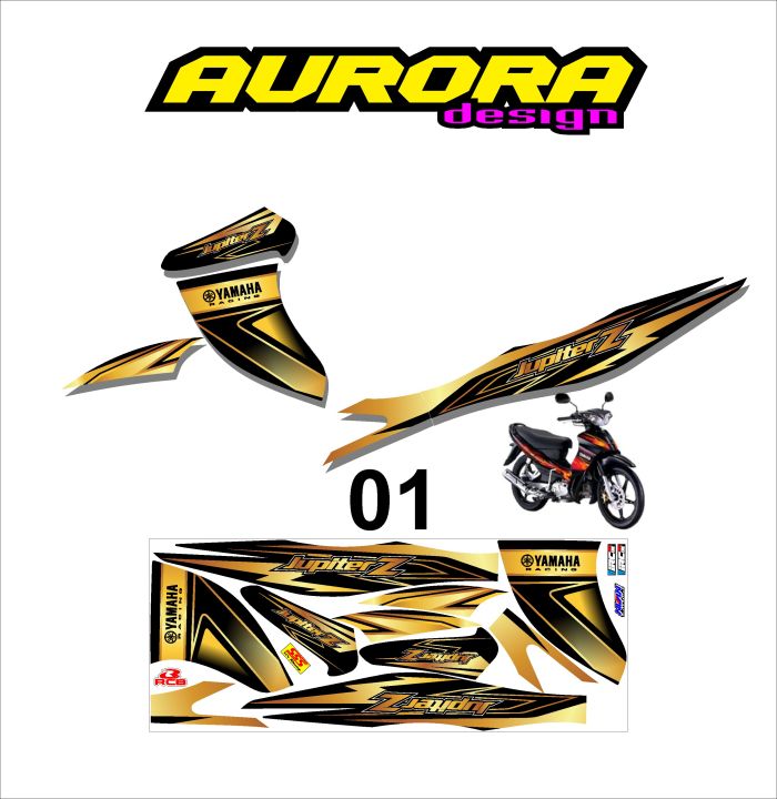 Striping Jupiter Z - Sticker Stiker Variasi Lis Motor Jupiter Z Burhan ...