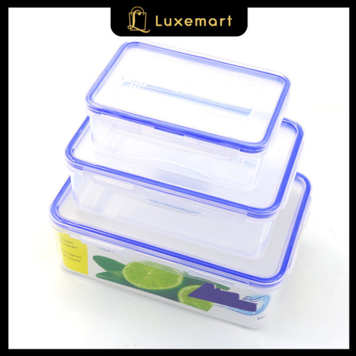 Luxe Mart Rectangle 3pcs Food Container | Lazada PH