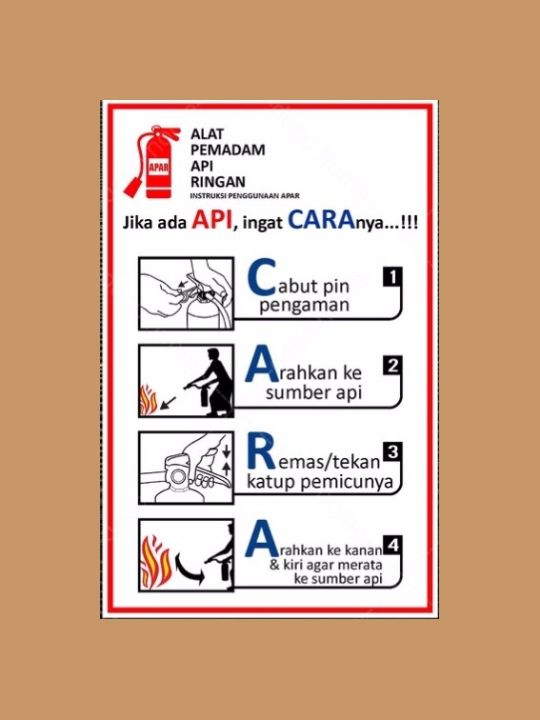 STIKER VINYL PETUNJUK PENGGUNAAN APAR UK. 15 X 30 CM SIGN RAMBU K3 ...