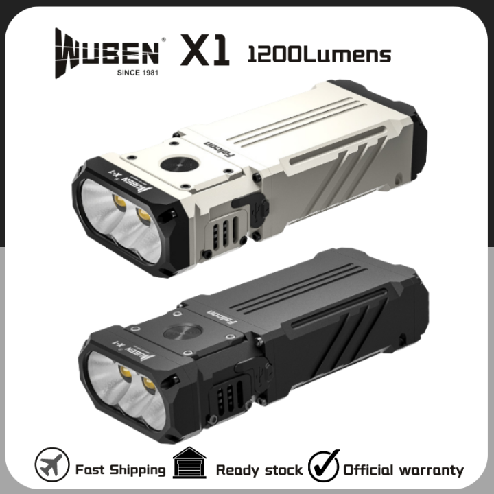 WUBEN X1 12000Lumens Type-C Rechargeable Flashlight Powerful Easy Carry ...