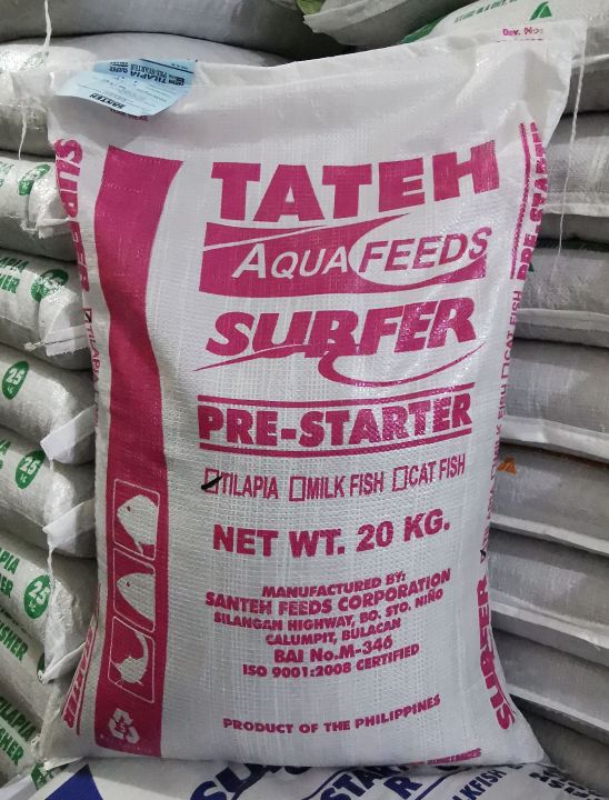 Tateh Aquafeeds Surfer Pre-Starter Tilapia Catfish Milkfish Koi Feeds ...