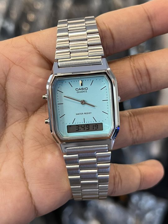 ORIGINAL CASIO Analog Digital Turquoise Dial Watch AQ-230A-2A2 / CASIO ...