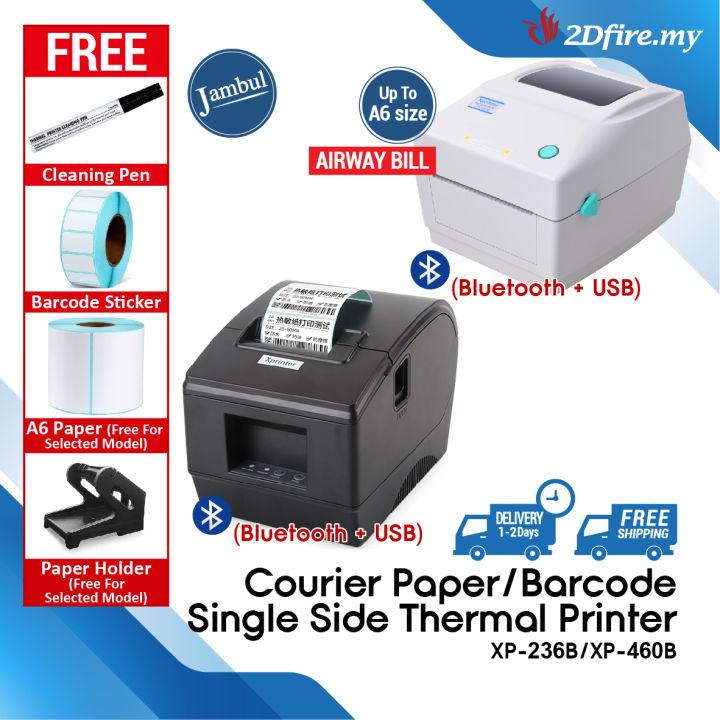 USB A6 Courier Paper Barcode One Side Thermal Printer AWB Waybill ...