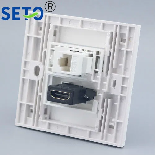 【Online】 Wall Face Plate Rj45 Cat5e Lan In Line Hdmi Outlet Faceplate ...
