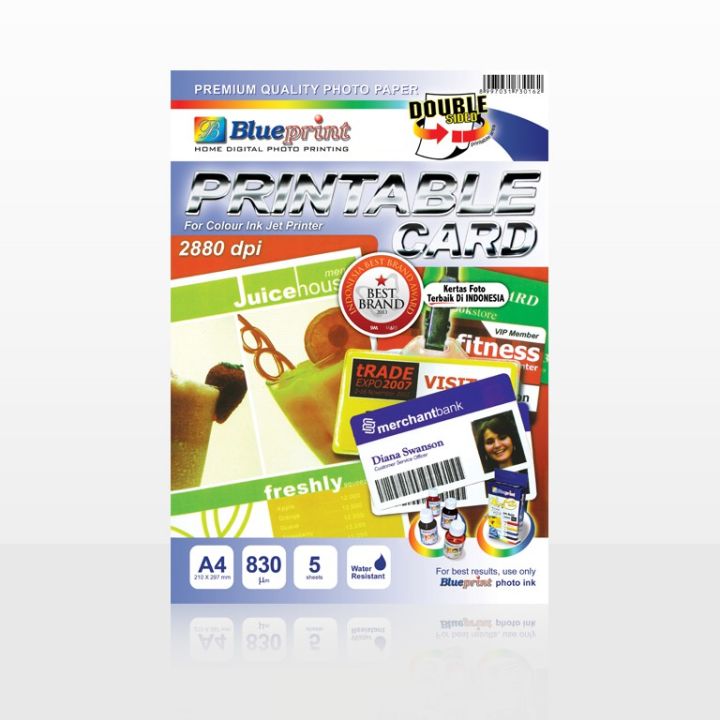 PRINTABLE CARD GLOSSY BLUEPRINT A4 830 um/ A4 210 x 297 mm | Lazada ...
