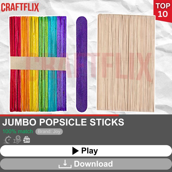 Art wub. JOY jumbo popsicle sticks 50 pcs | Lazada PH