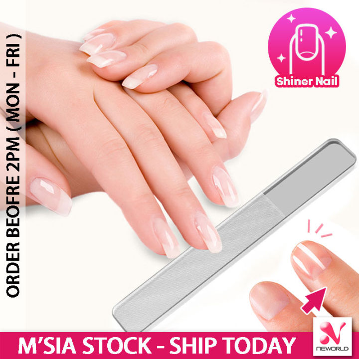 𝗣𝗥𝗢𝗧𝗘𝗖𝗧𝗜𝗩𝗘 𝗕𝗢𝗫 》 Nano Glass Nail File Polish Buffer Shiner Manicure ...