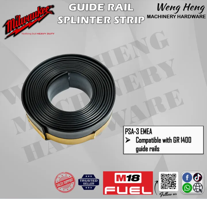 MILWAUKEE REPLACEMENT GUIDE RAIL SPLINTER STRIP & ANTI-SLIP STRIP - PSA ...