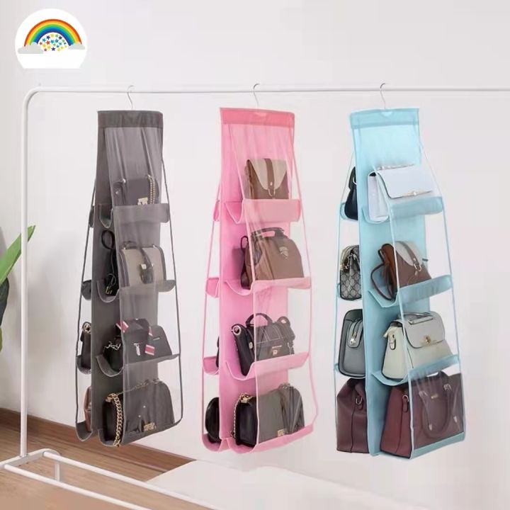 6 Pocket Large Clear Purse Handbag Hanging Storage Bag Rack | Lazada PH
