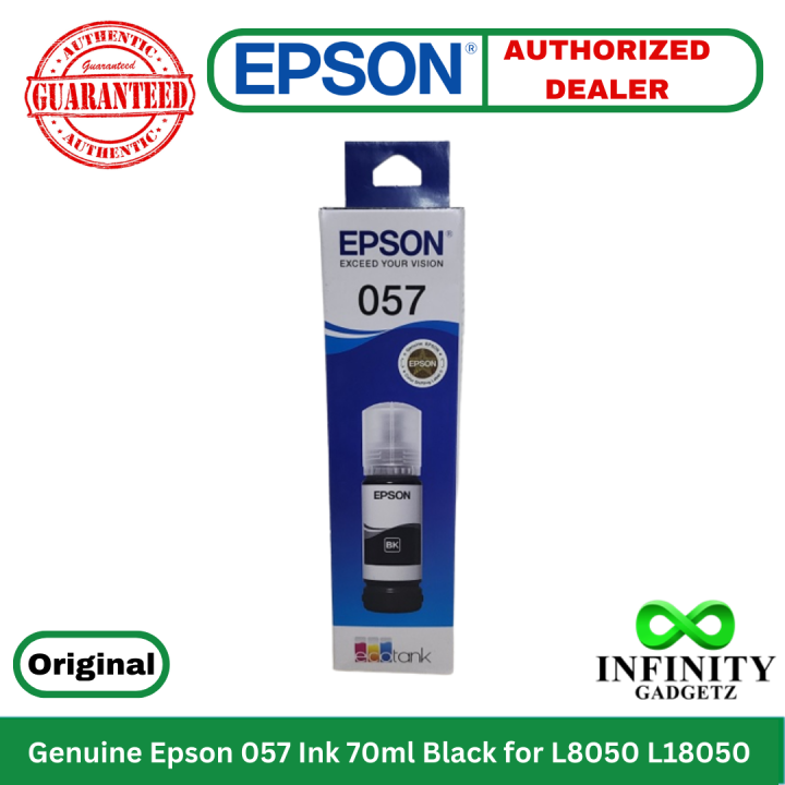 Genuine Epson 057 Ink 70ml for L8050 L18050 Black | Lazada PH