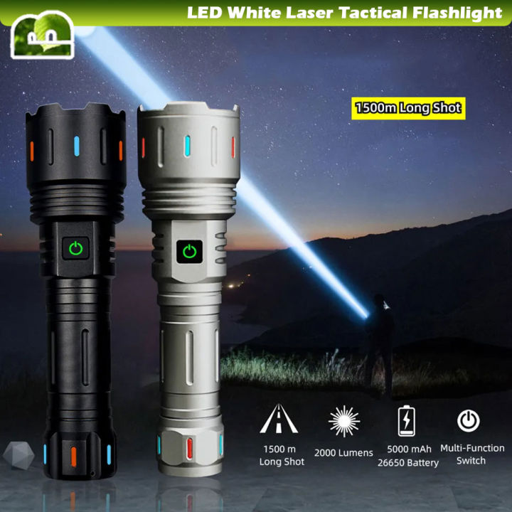 Flashlight With Power Bank Long Range High-Power Type-c Charging ...