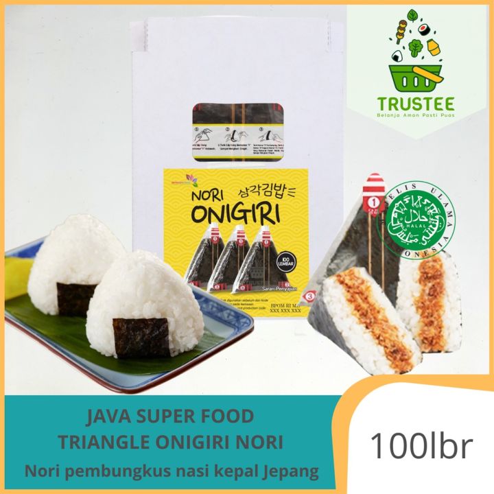 Java Super Food Triangle Onigiri Sushi Nori Wrapper Rumput laut 100lbr ...