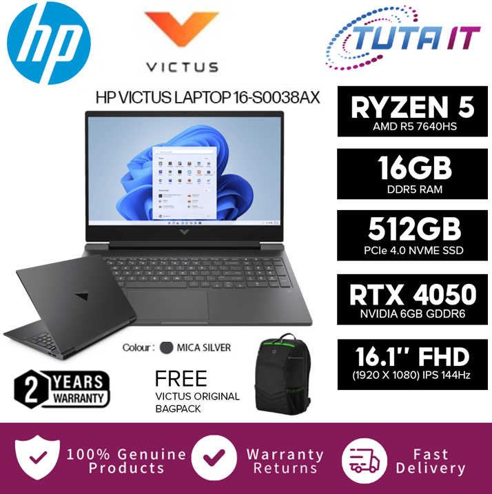 HP Victus Gaming Laptop 16-s0038AX / 16-s0040AX 16.1'' FHD (AMD Ryzen ...