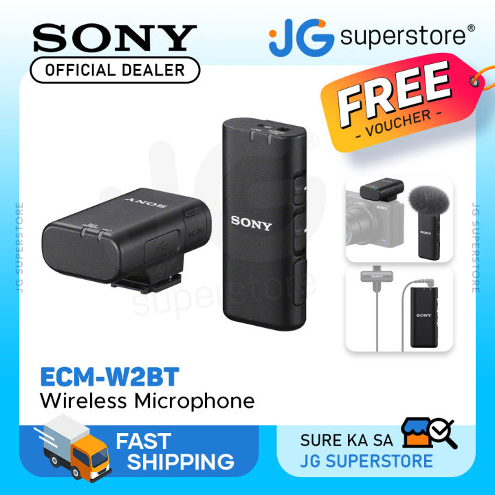 Sony ECM-W2BT Wireless Bluetooth Microphone System for Sony Digital ...