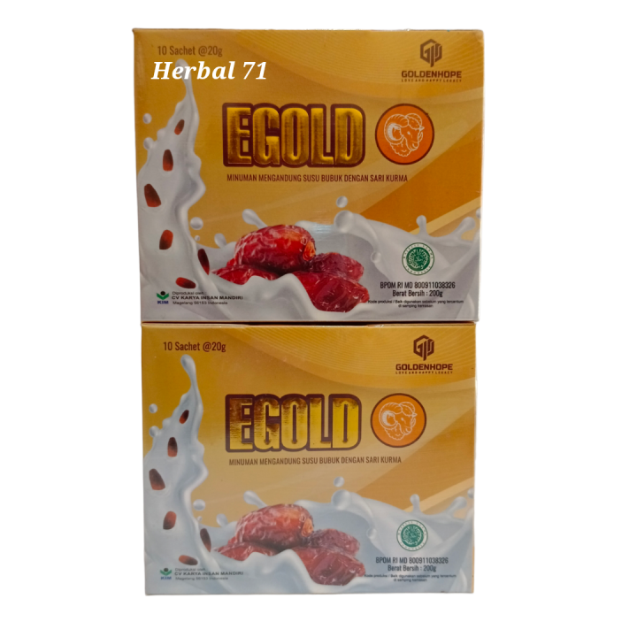 EGOLD Minuman Mengandung Susu Bubuk Dengan Sari Kurma isi 10sachet ...